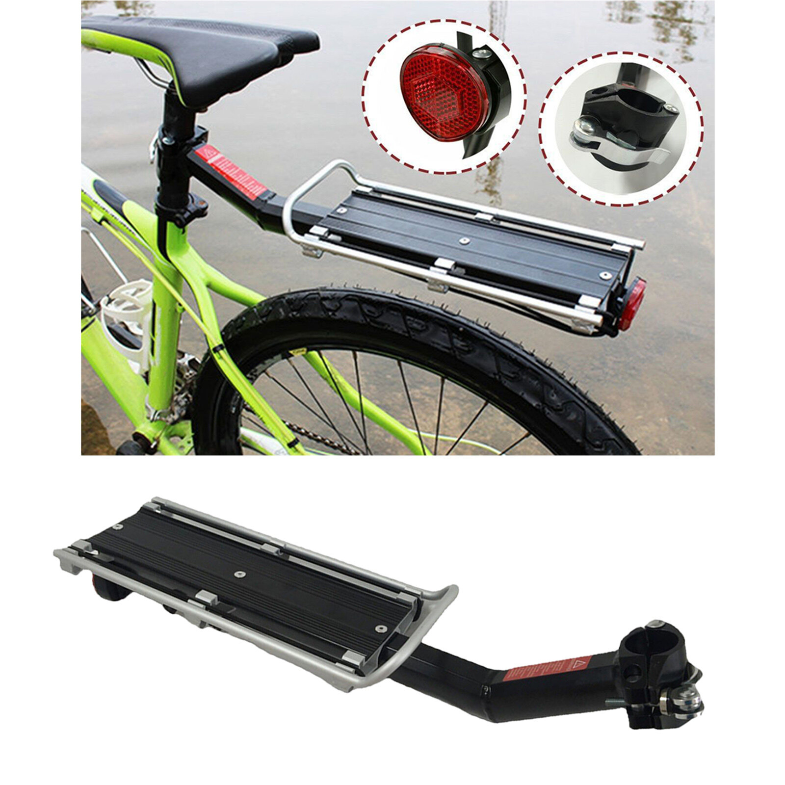 WDLight Alloy Mountain Bike Seat Rack Luggage Carrier Post Rear Rack ...
