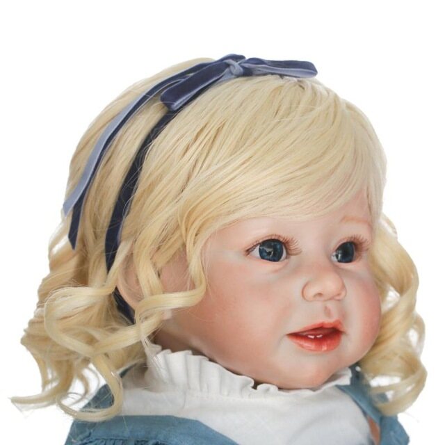 NPK 28Inch Reborn Toddler Doll Sticked Hair Wig 70Cm Silicone Realistic ...