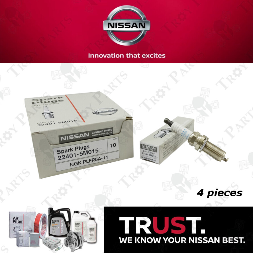 (4pc) Original Nissan Iridium Spark Plug 22401-5M015 Murano Z50 Z51 ...