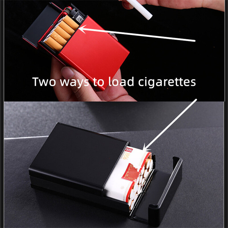 Light Aluminum Cigarett Case Metal Shell Waterproof PC Tobaco Container ...