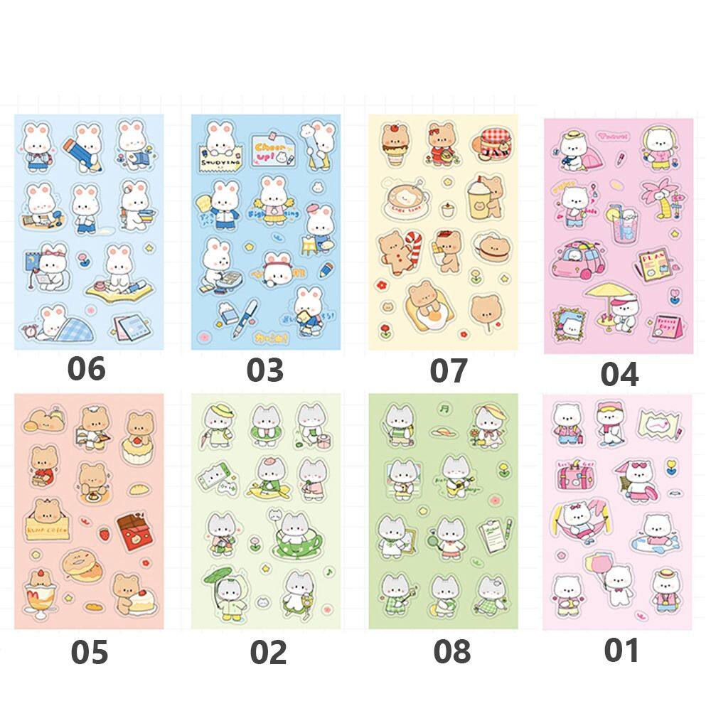 UJYU สติกเกอร์เครื่องเขียนมีกาวในตัวกันน้ำลายการ์ตูน,สติกเกอร์เครื่อง ...