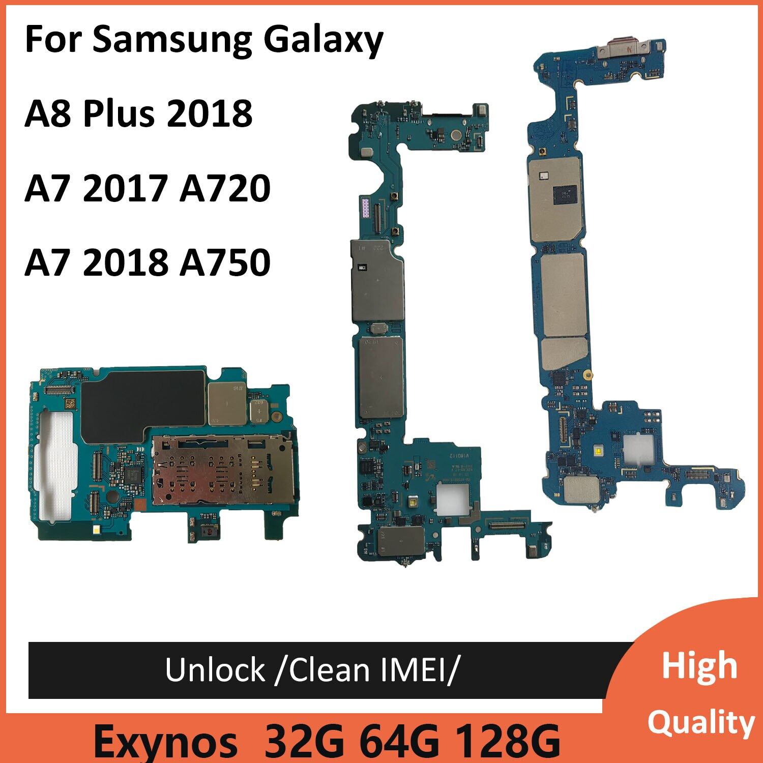 ปลดล็อกหลักเมนบอร์ดเมนบอร์ดสำหรับเหมาะสำหรับ Samsung Galaxy A8 PLUS ...