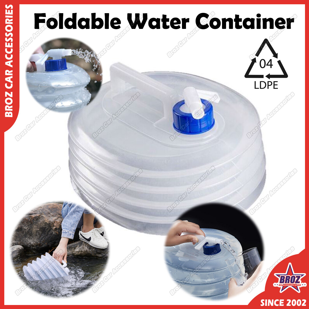 Foldable Water Container Outdoor Camping Cooking Collapsible Water Bucket Tong Air Boleh Lipat ...