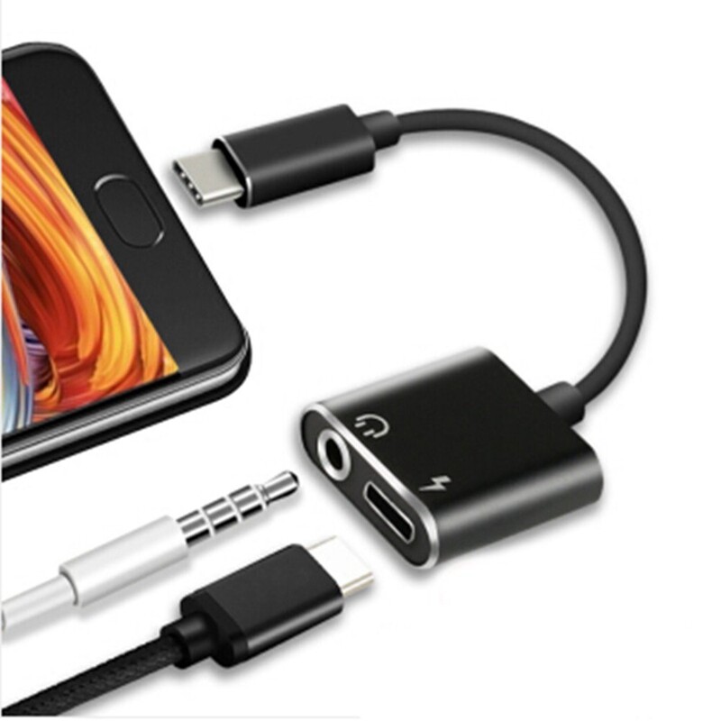 2 in1 Type-C to 3.5mm Headphone Jack Adaptor/Connector Charger ...