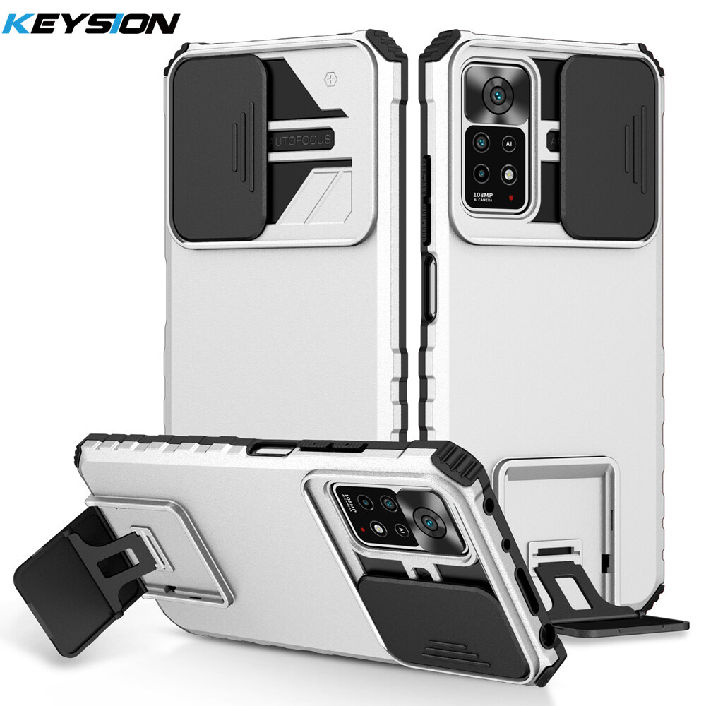 KEYSION Shockproof Case for Redmi Note 11 11 Pro 5G 11S Push Pull ...