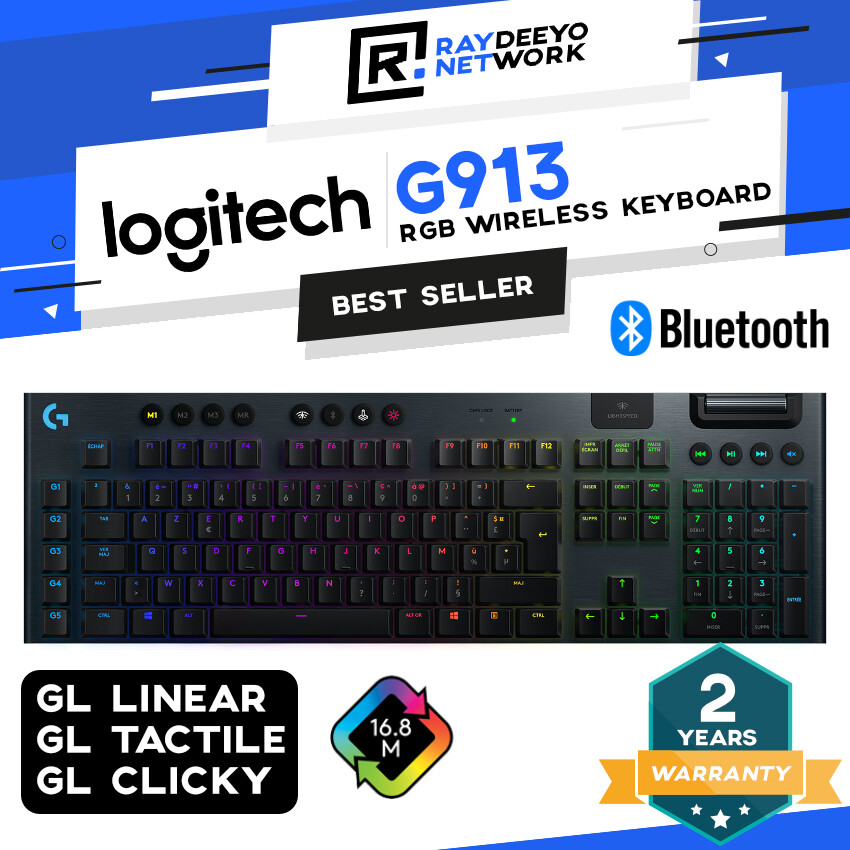 Logitech G913 / Logitech G913 TKL Lightspeed Wireless RGB Mechanical ...