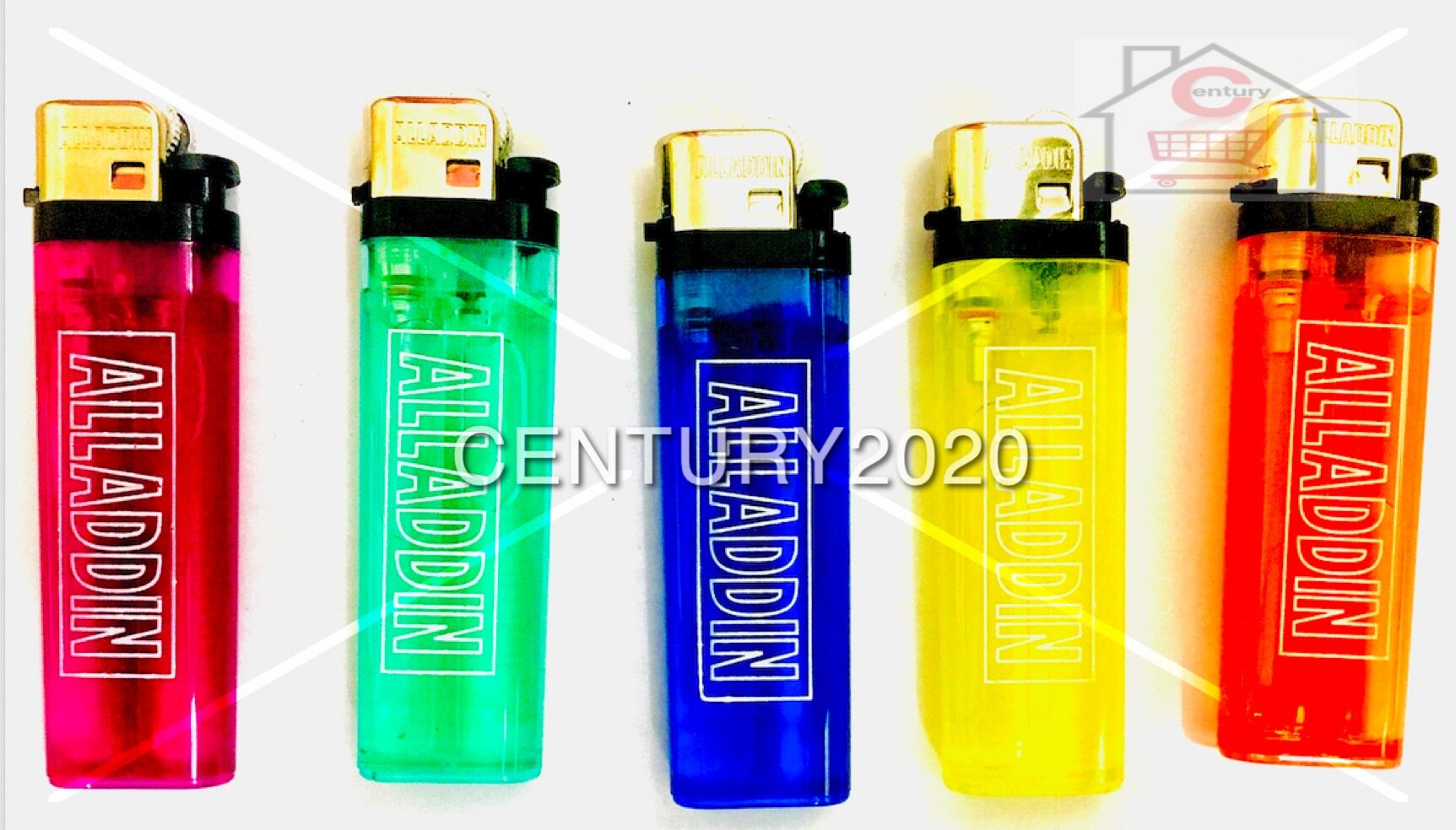 ALLADDIN Lighter Transparent Colorful Flint Disposable Gas Lighter 1pcs ...