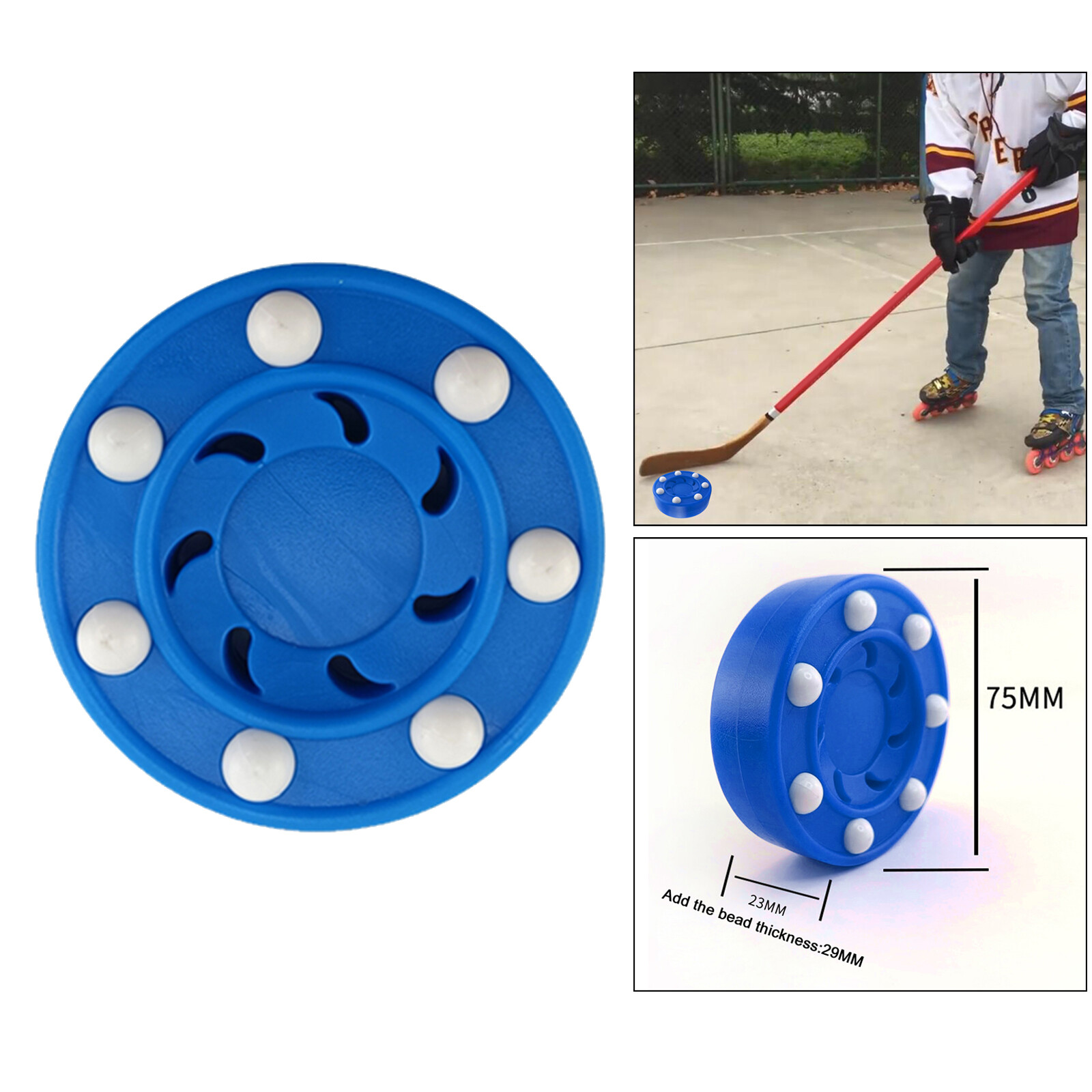 Ulight Premium หมวกฮอกกี้ถนน Pucks เปลี่ยน Roller Hockey Puck สำหรับการ ...