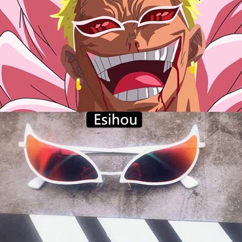 AnimeOne Piece Glasses Donquixote Doflamingo Eyewear Sunglasses ...