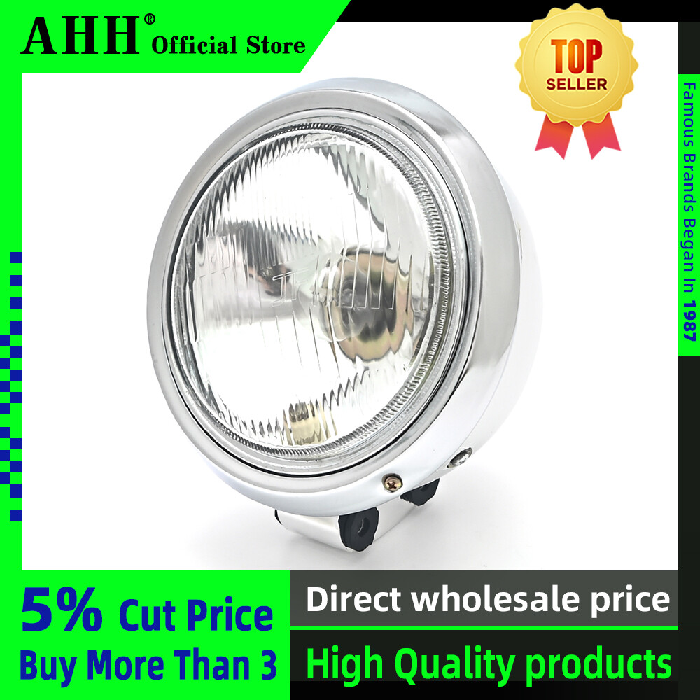 AHH 7" 35W 12V Universal Motorcycle Round LED Headlight H4 Lamp Bulb ...
