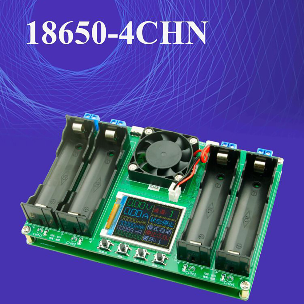 4 Channel 18650 Battery Capacity Internal Resistance Tester Automatic ...