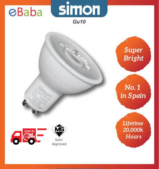 [SIRIM Approved] 7 Watt SIMON GU10 LED Bulb 2 Years Warranty Direct ...