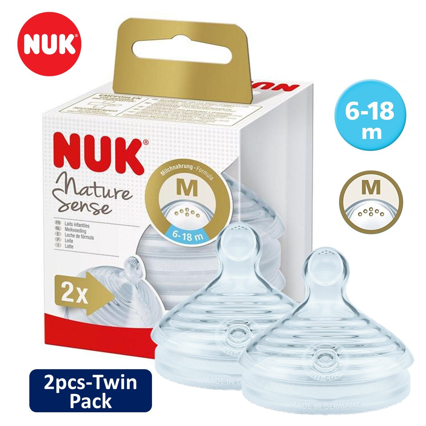 NUK Simply Natural Nature Sense Bottle Feeding Essential Baby BPA Free ...