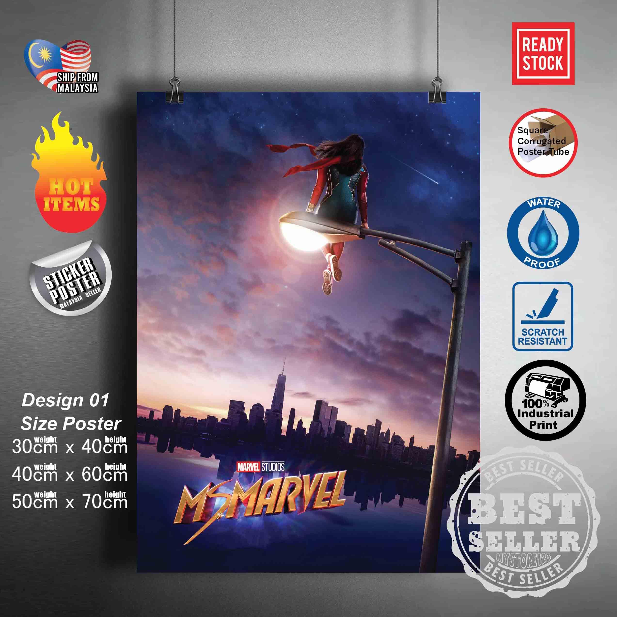 (READY STOCK) Ms Marvel Poster Sticker | iron Man Spider-Man Captain ...