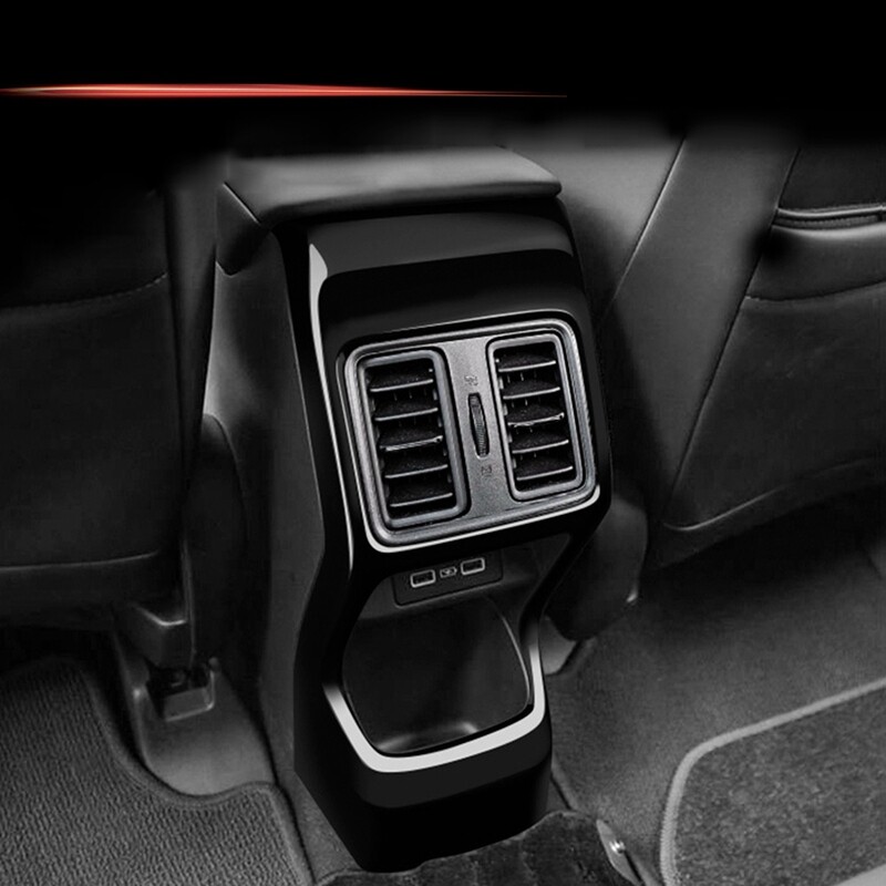 Car Glossy Black Rear Air Condition Vent Outlet Frame Anti-Kick Panel ...