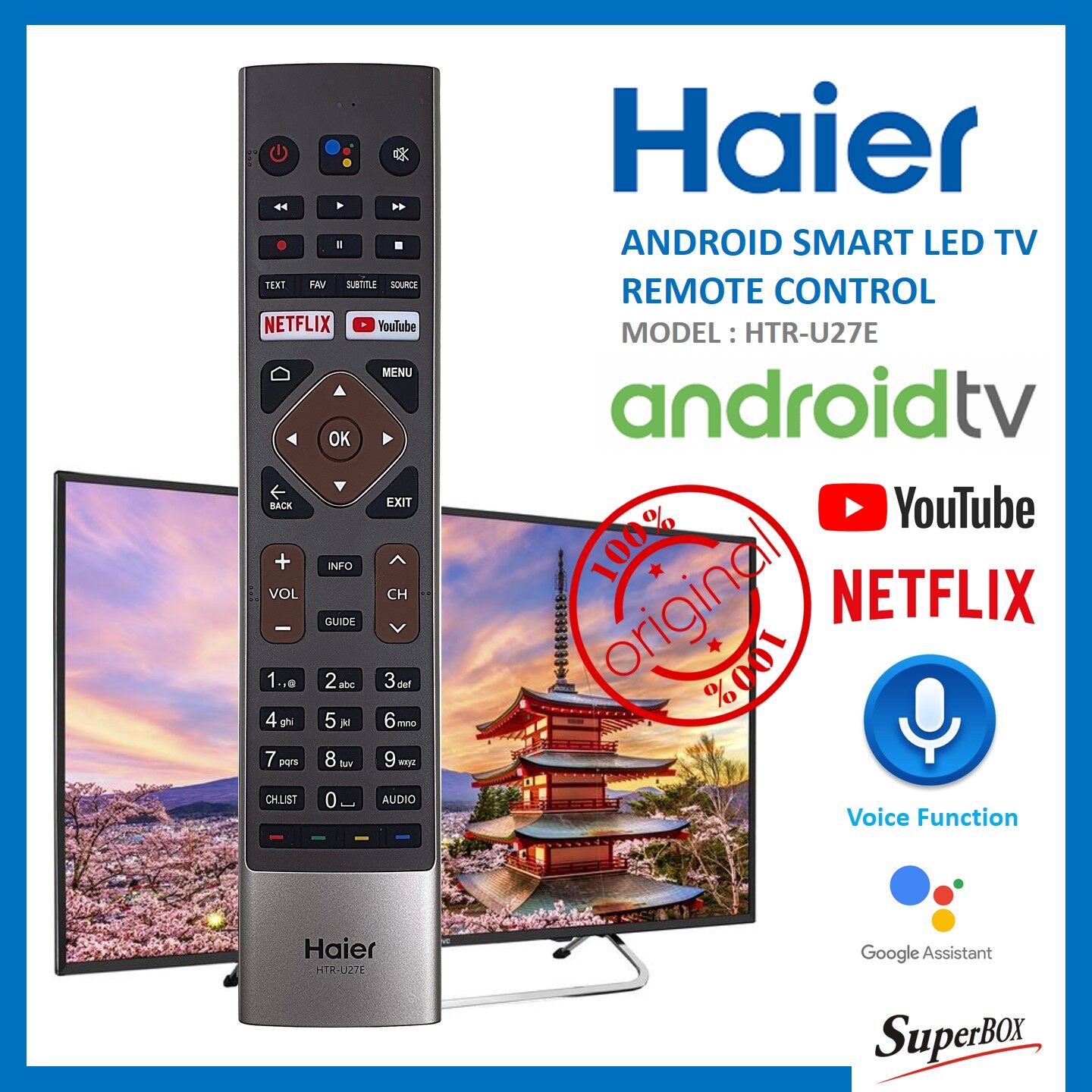 **100% Original** Haier HTR-U27E Android Smart Voice Function LED TV ...