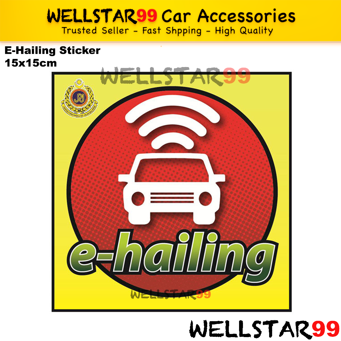 Car E-Hailing e hailing Sticker 1pcs 15x15cm | Lazada
