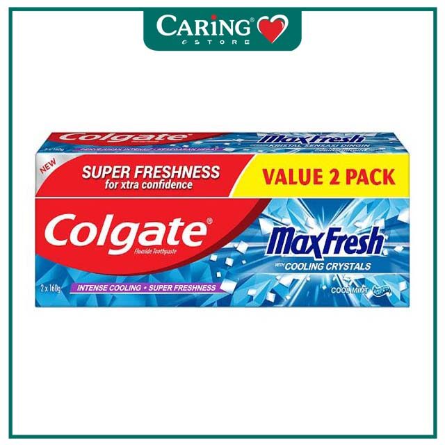 COLGATE TOOTHPASTE MAX FRESH COOL MINT 160G 2S | Lazada