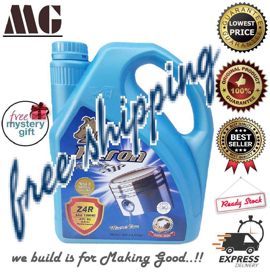 JETRON RACING Z4R 15W40 MINERAL 4L CAR MOTOR ENGINE OIL 5000 KM | Lazada