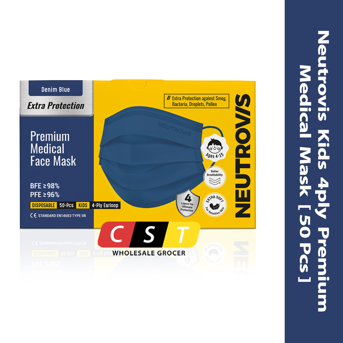 [Ship In Hard Box] Neutrovis Premium Medical Face Mask [Extra Soft For ...