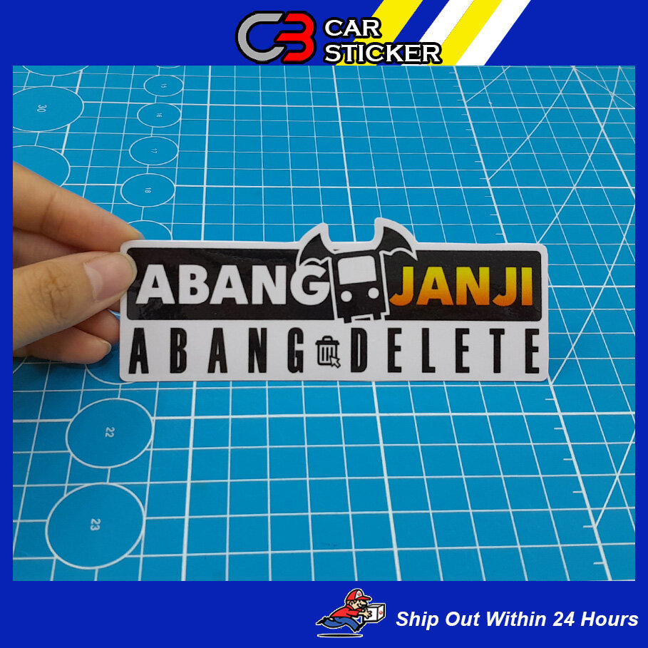 ABANG JANJI ABANG DELETE STICKER / M075 | Lazada