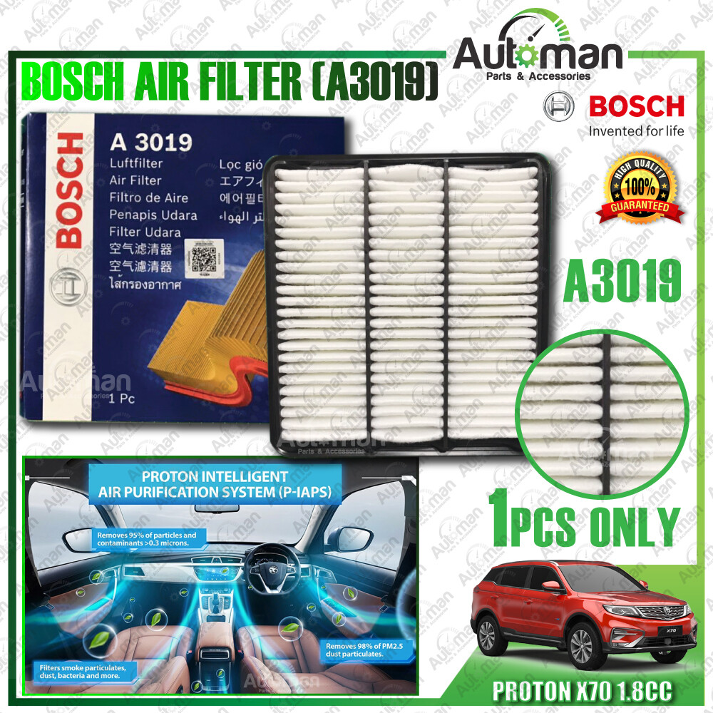 Proton X70 X-70 BOSCH Activated Cabin Air Cond AirCond Filter A-3019 ...