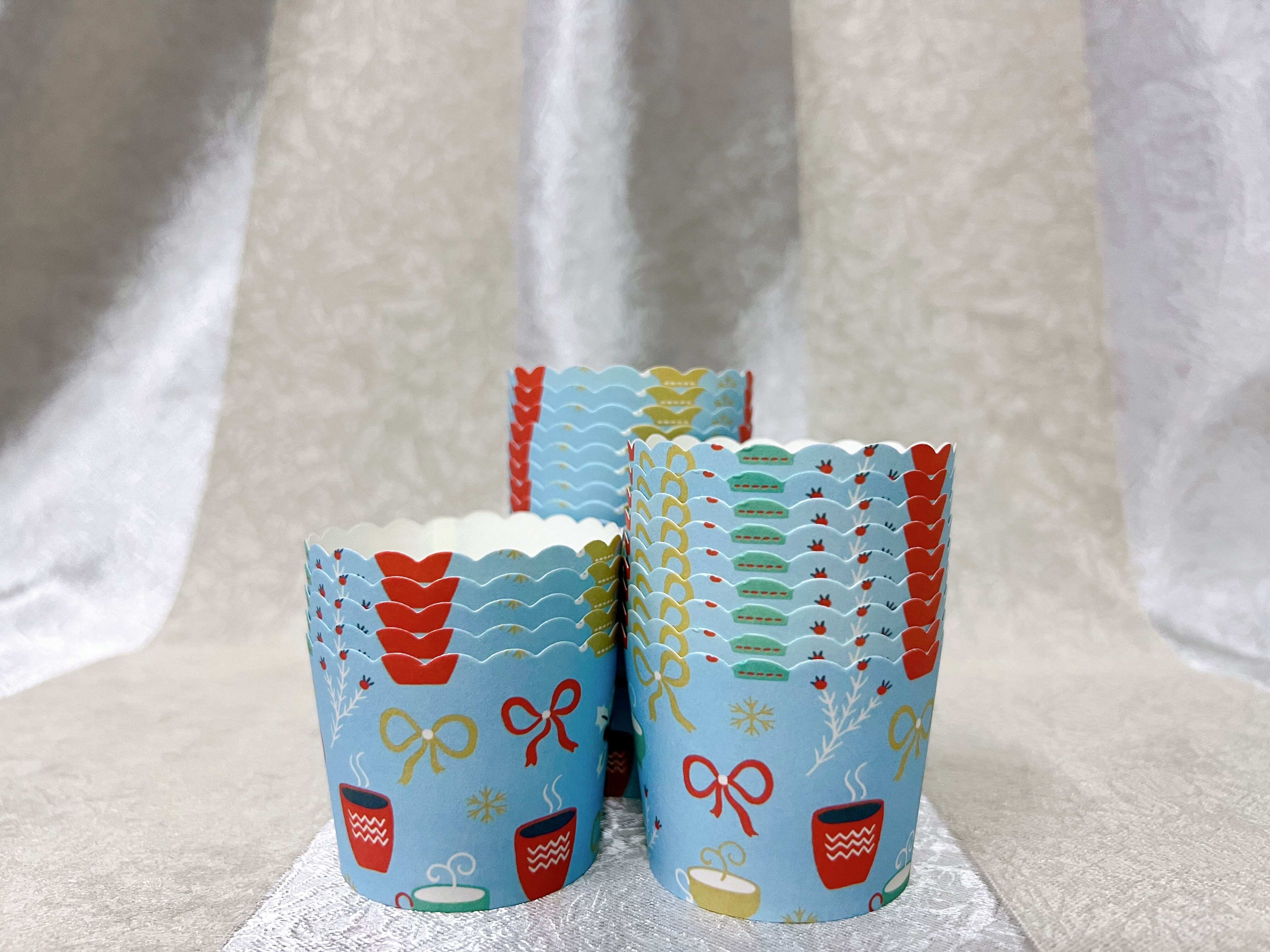 50+- pcs/Roll Colourful Small Paper Cup for Muffin Cup Bekas Kek ...