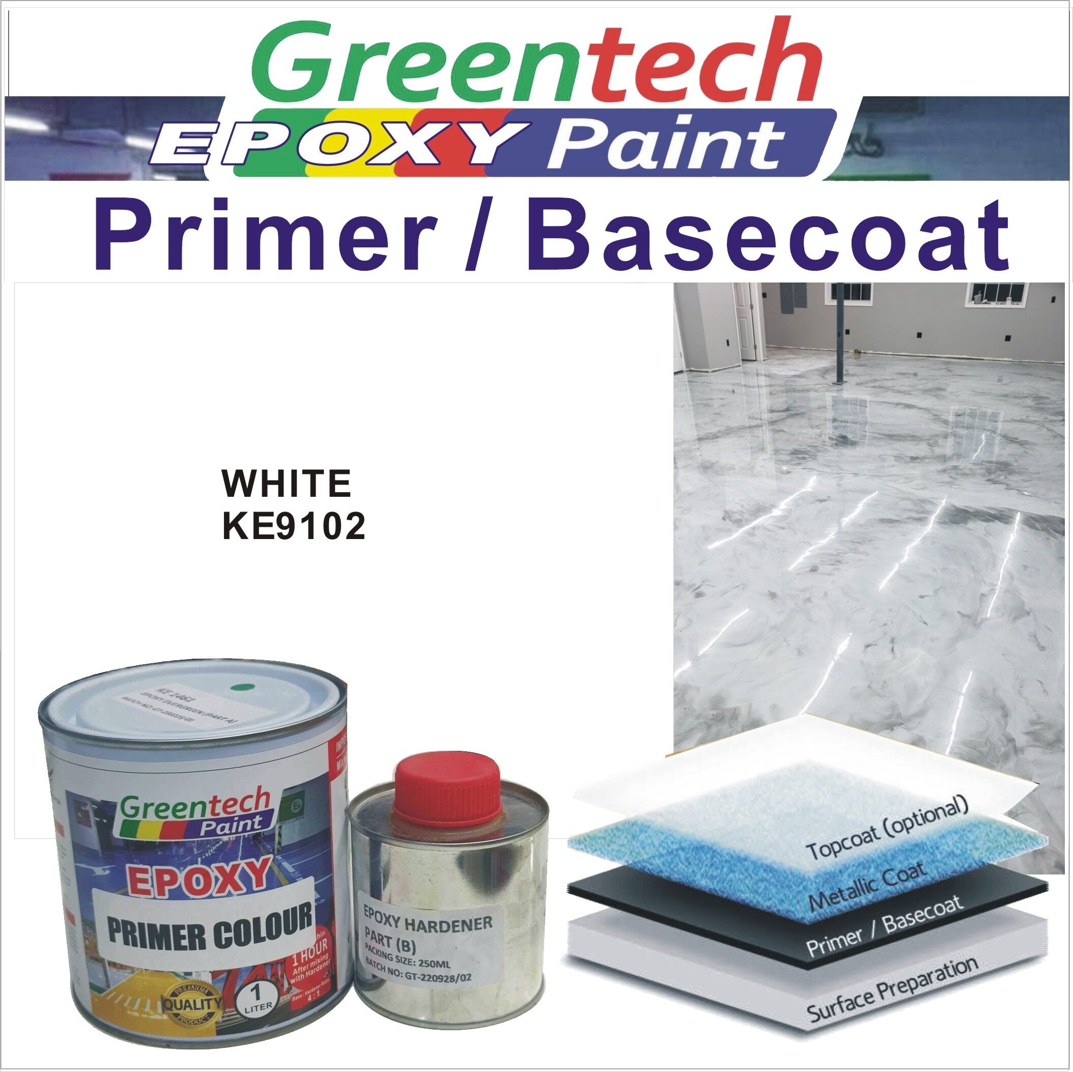 1L ( Metallic Epoxy Paint ) 1LITER METALLIC EPOXY FLOOR EPOXY COATING ...