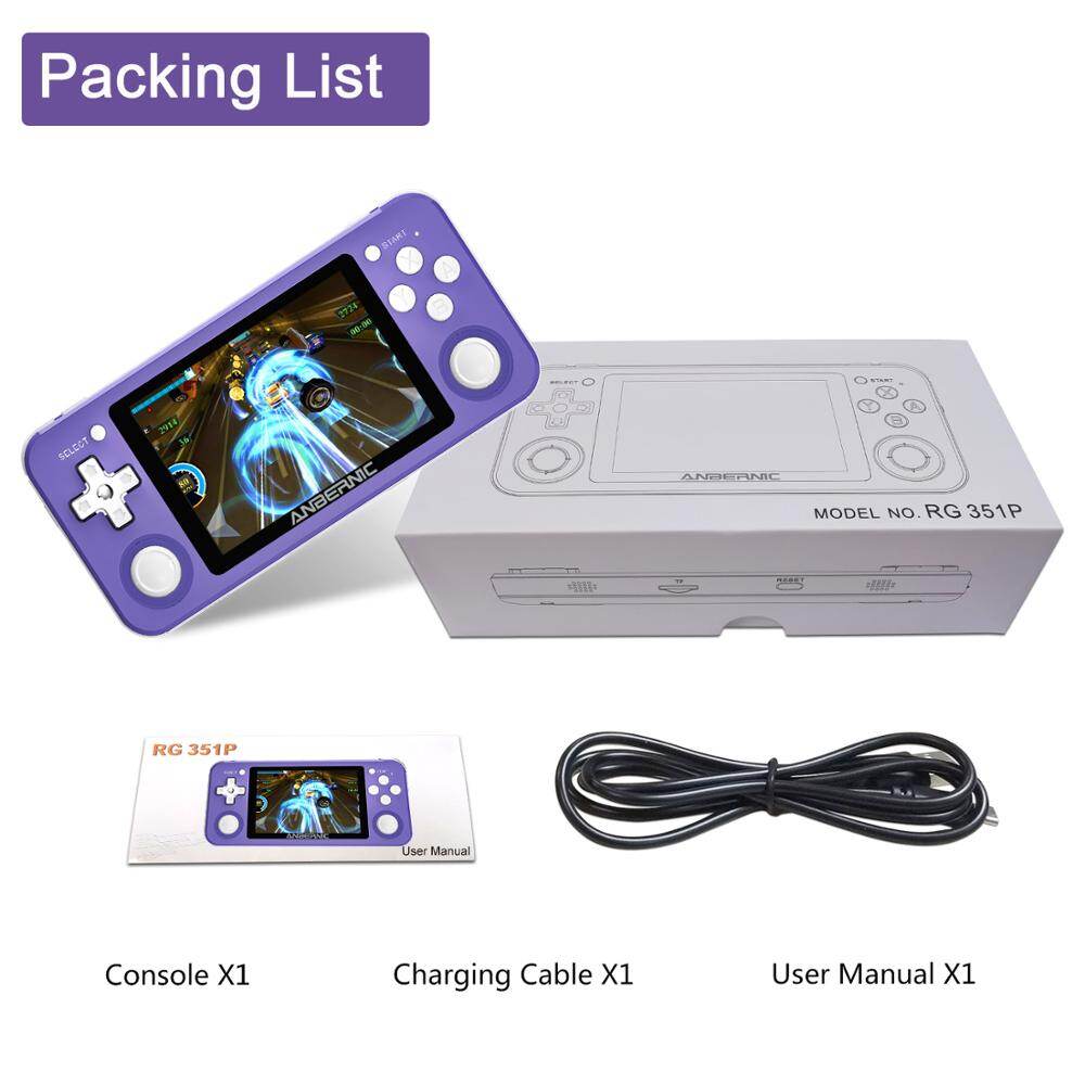 RG280V 350P RG351P ANBERNIC Retro Game RG350M Linux System PC Shell PS1 ...