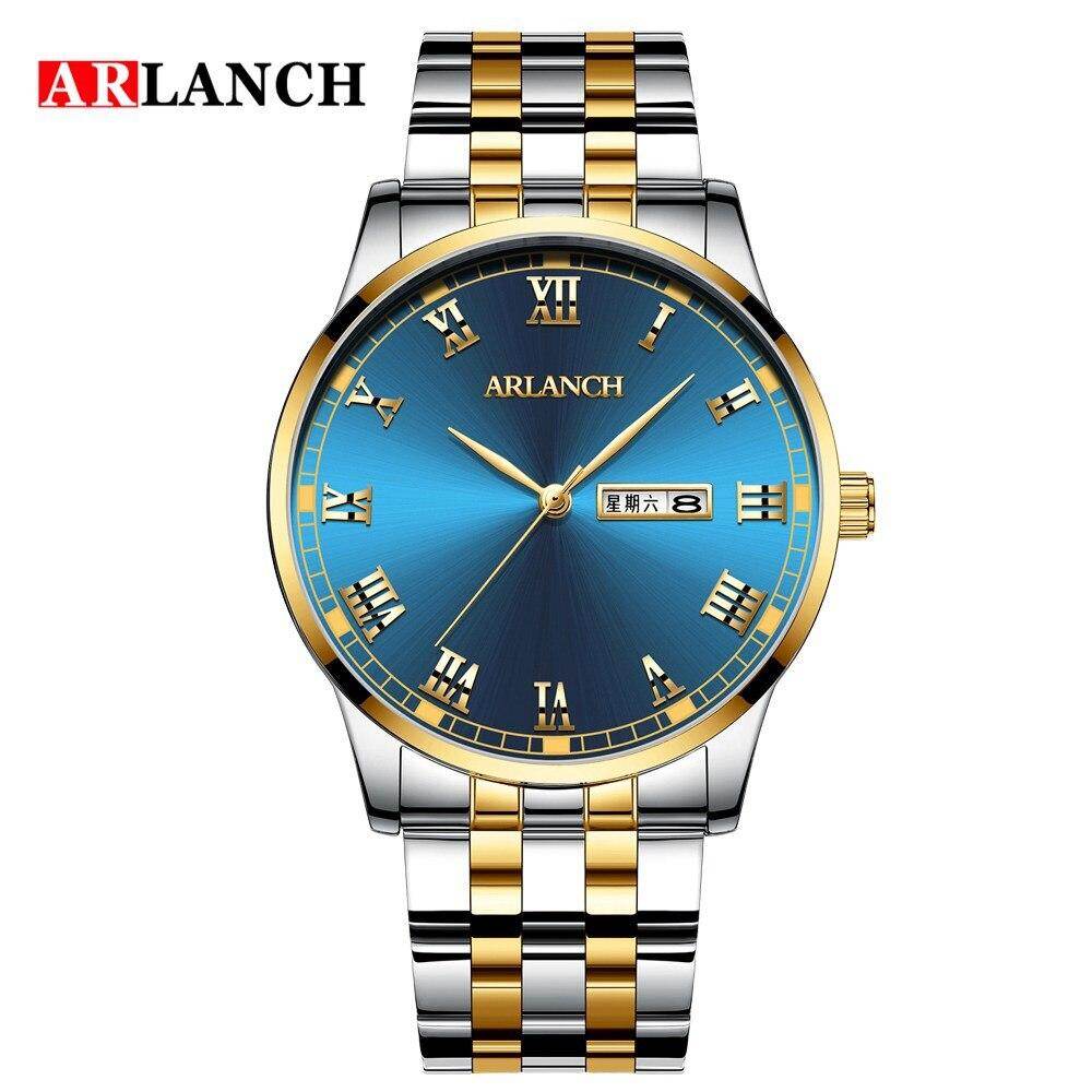 Arlanch 318 แฟชั่นผู้ชายธุรกิจหรูหรานาฬิกาสแตนเลสนาฬิกาควอทซ์กันน้ำ ...