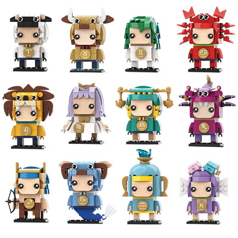Twelve constellations Opera Compatible Transformation Toys Brick Heads ...