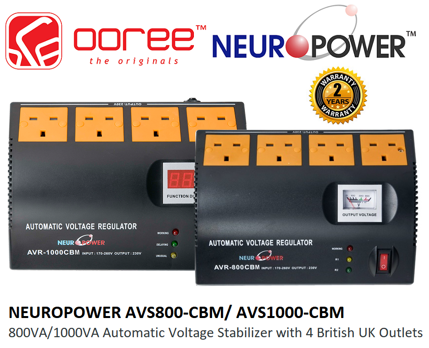 NEUROPOWER AVR 800VA (AVS800-CBM) & 1000VA (AVS1000-CBM) AUTOMATIC ...