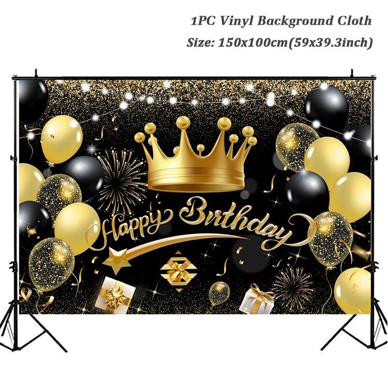 160x90cm Happy Birthday backdrop decorations backdrop cloth party ...