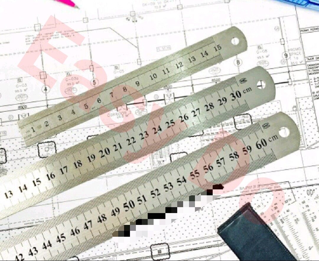 Stainless Steel Metric Ruler 60CM/100CM / Pembaris Keluli / Pembaris ...