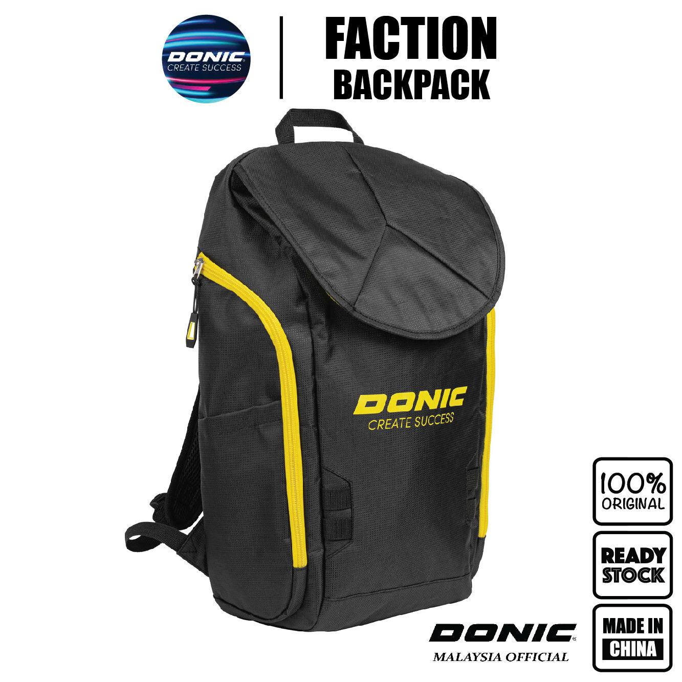 DONIC Faction Backpack Table Tennis Bag Made In China 100% ORIGINAL ...