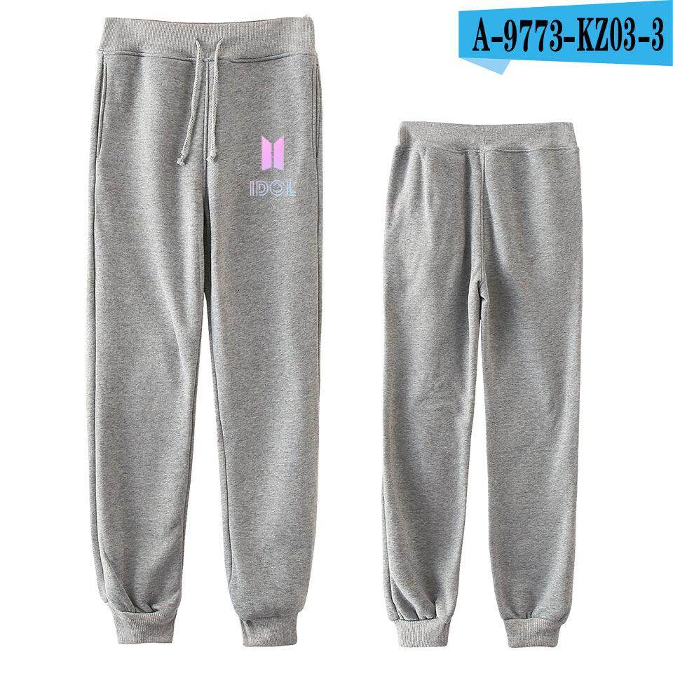 Cross-border for BTS athletic pants Korean-style loose-fit stretch ...
