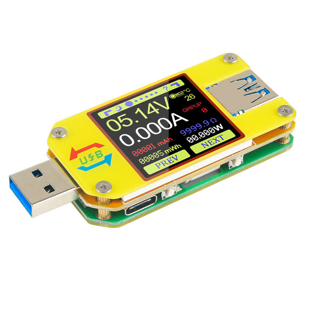 elecity UM34 Type-C USB 3.0 Tester Multimeter Voltage Current Tester ...