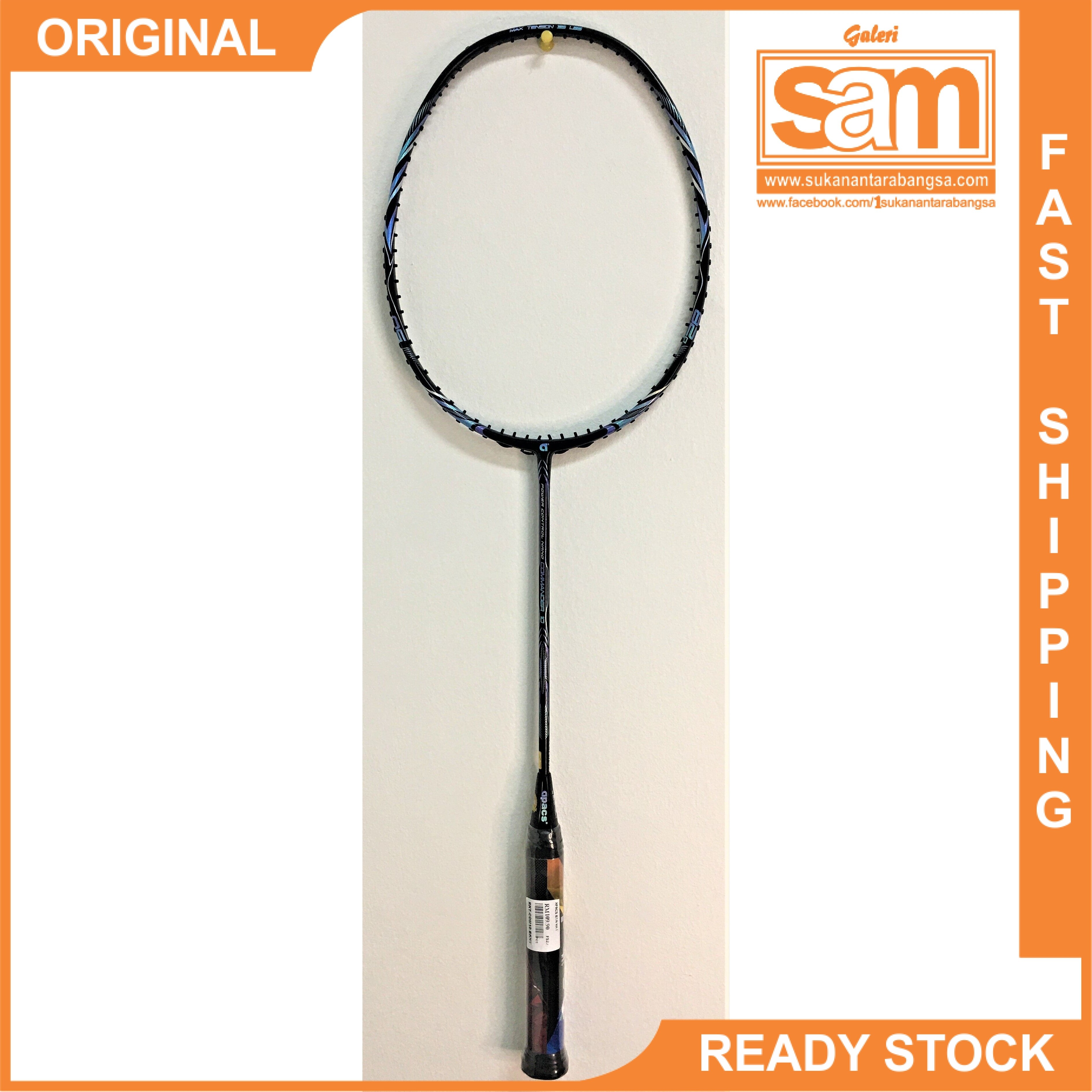 APACS Badminton Racket Commander 10. (Free Grip, String and ...