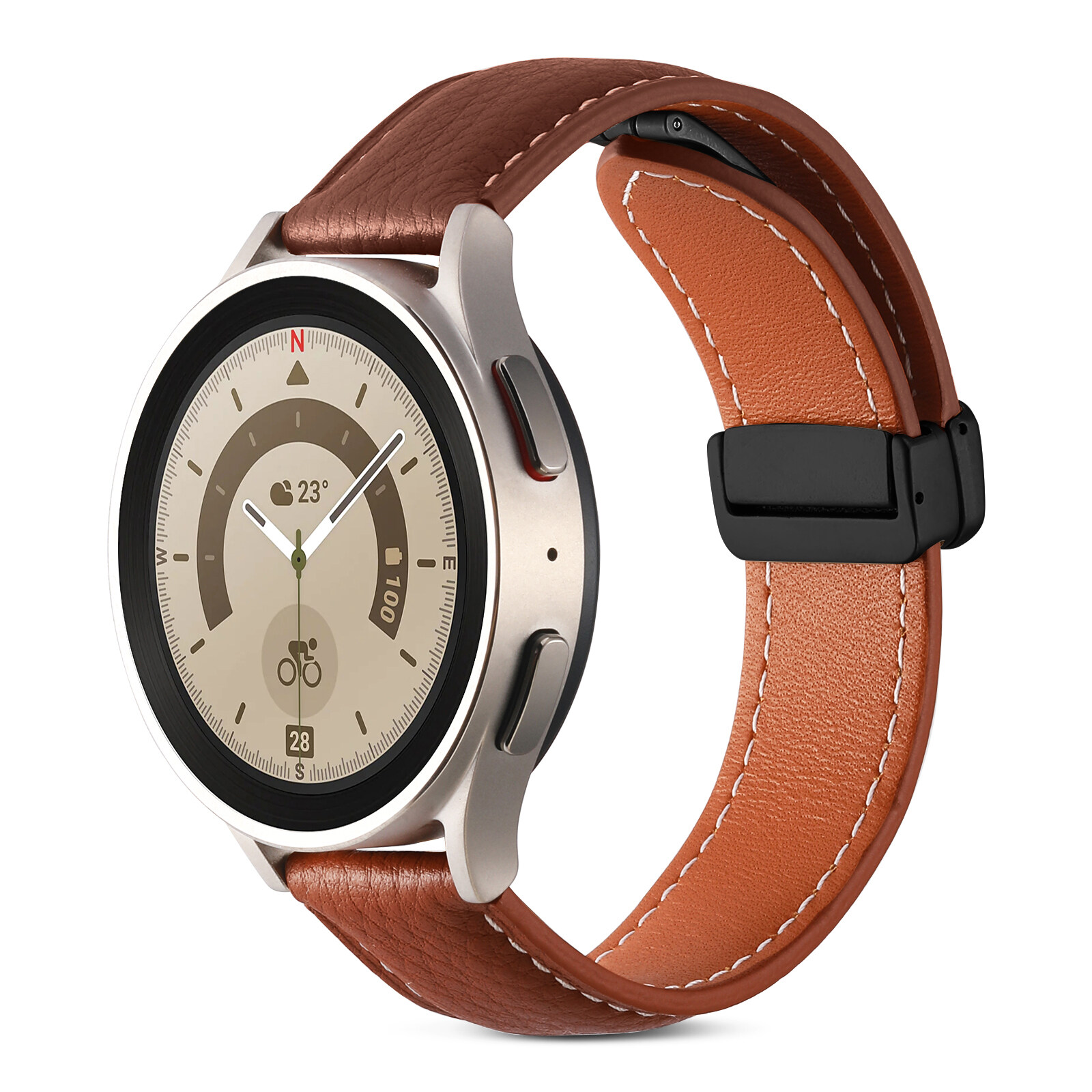 Original leather Strap for Samsung Watch 6 4 5 40 44mm Watch 5 Pro 45mm ...