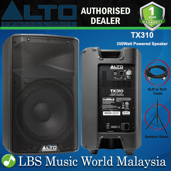 Alto Professional TX310 350 Watt 10 Inch Powered Loudspeaker with Stand ...