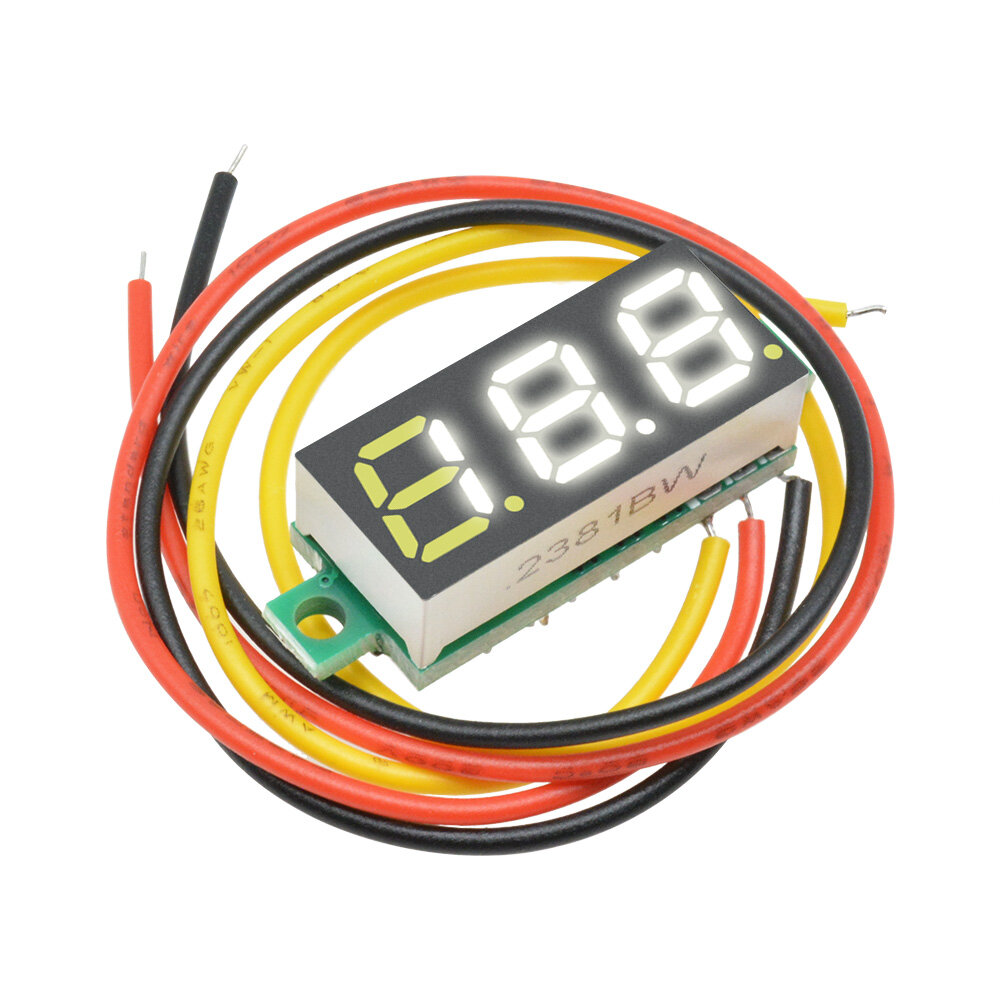diymore 0.28 inch3-wire mini voltage meter voltmeter dc0-100V digital ...