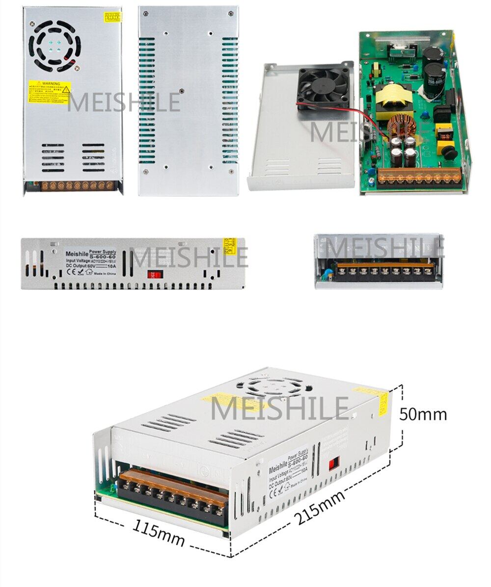 DC 5V 12V 24V 36V 48V 60V Switching Power Supply 2A 3A 4A 5A 8A 10A 15A 20A 25A 30A 40A 50A 60A ...