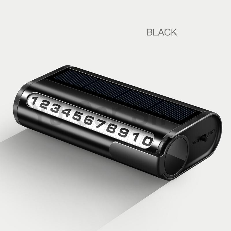 Luminous Car Parking Card Notification Phone Number Card Solar Charging ...