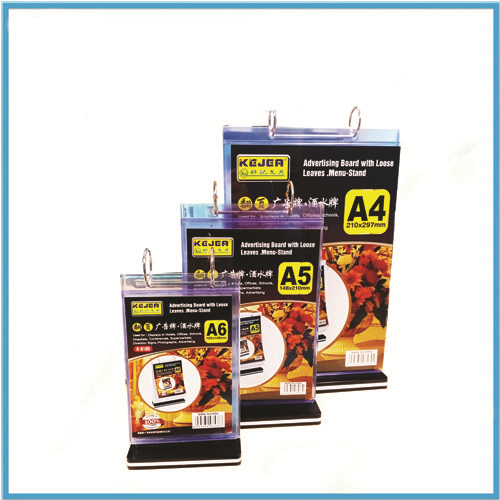 A4/A5/A6 Size Six Page Restaurant Acrylic Flip Menu Stand Menu Display ...