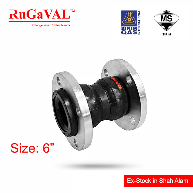 Rubber Bellow, Double Sphere c/w JIS10k MS Flange, Size: 6" (DN150 ...