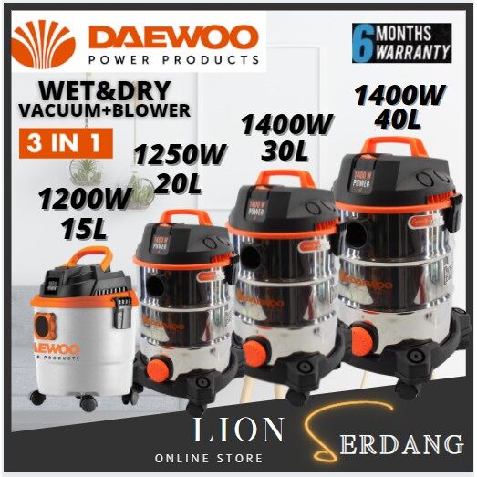 DAEWOO DAVCW90-15L/ DAVCW90-20L/DAVCW90-30L/DAVC90-40L Wet & Dry VACUUM ...