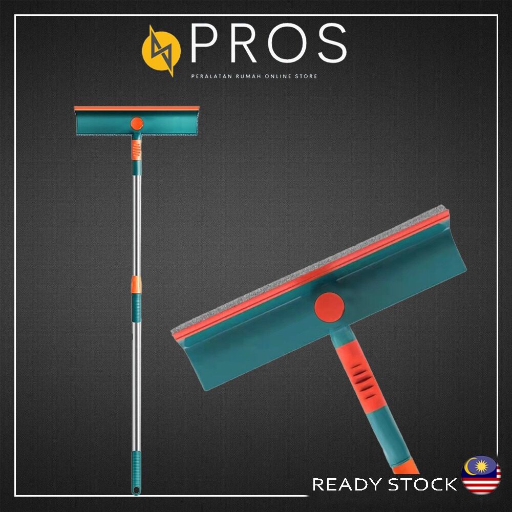 PROS [2 in 1] Glass Window Cleaning Wiper Alat Pembesih Lap Kaca Cermin ...