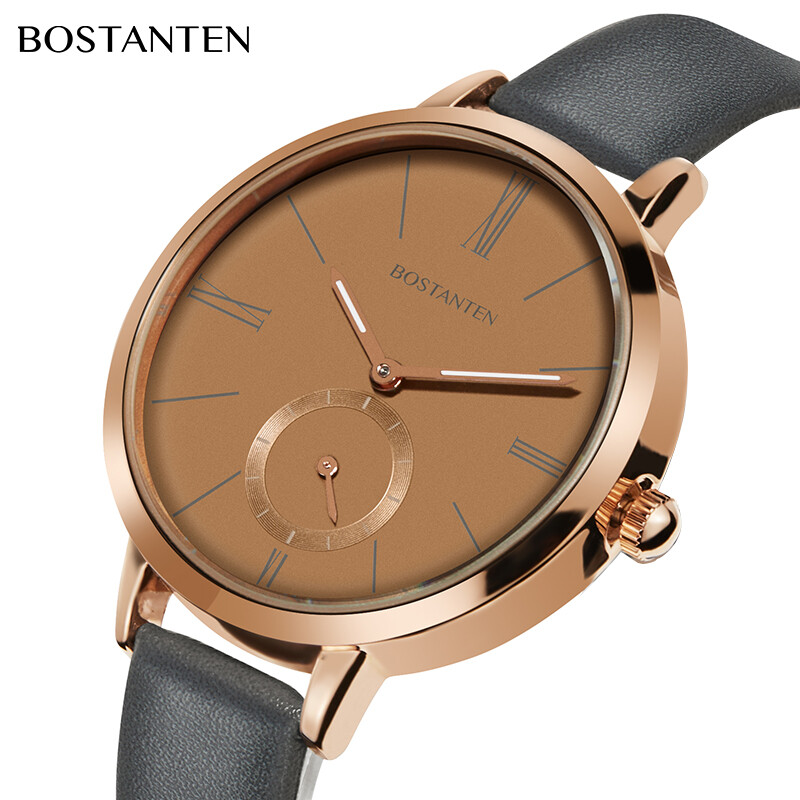 Bostanten นาฬิกาลำลองควอตซ์หนังนาฬิกาข้อมือผู้หญิง-3022K - BOSTANTEN ...