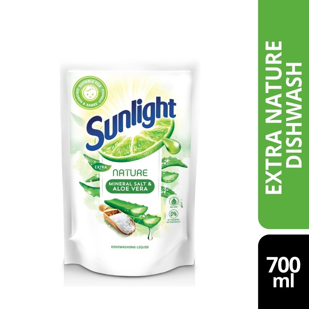 Sunlight Dishwash Liquid Refill Extra Nature (700ml) | Lazada