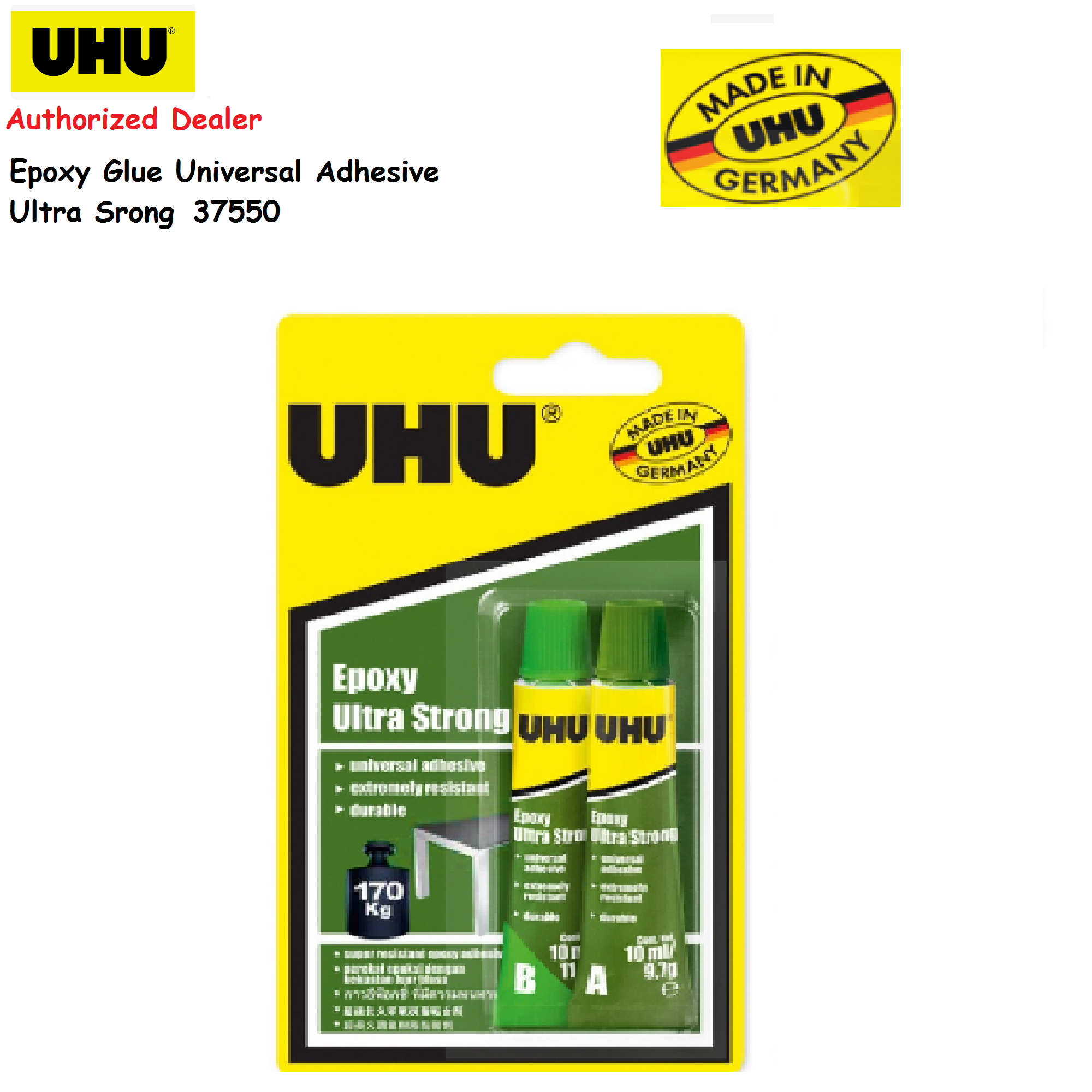 Uhu Epoxy Glue Ultra Strong Glue 170kg 37550 or Quick Set 37555 ...